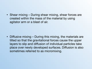 Pharmaceutical Engineering: Mixing | PDF