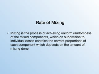 Pharmaceutical Engineering: Mixing | PDF