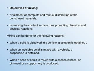 Pharmaceutical Engineering: Mixing | PDF