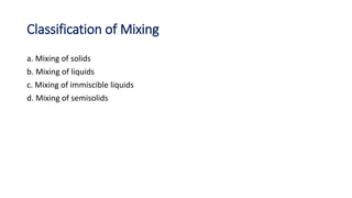 Mixing | PPTX | Chemistry | Science
