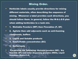 Mixing herbicides | PPT