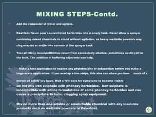 Mixing herbicides | PPT