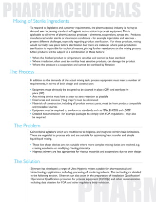 Pharmaceutical Industry: Mixing Sterile Ingredients | PDF