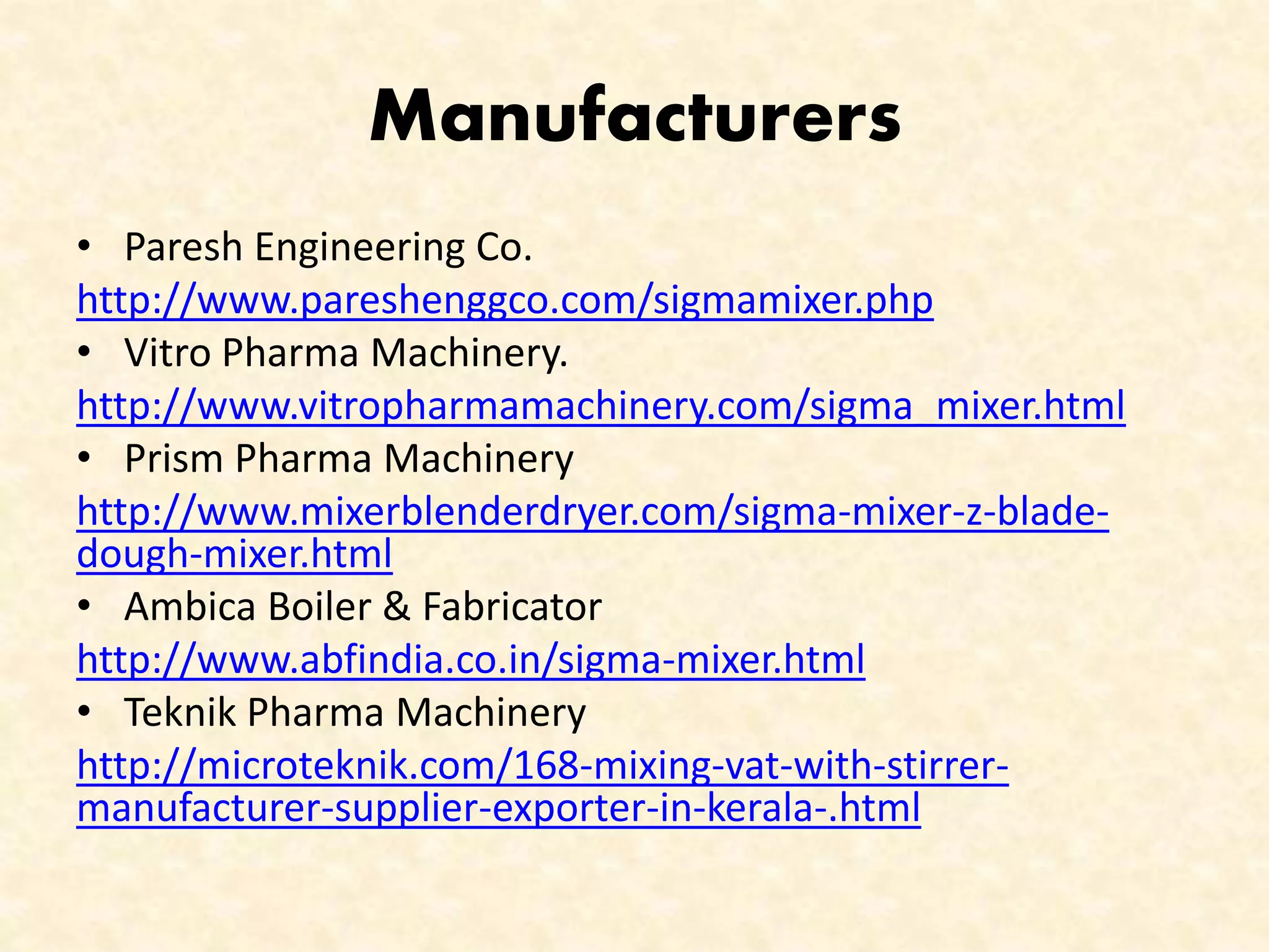 Sigma blade mixer | PPTX