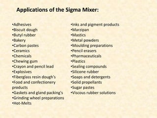 Sigma blade mixer | PPTX