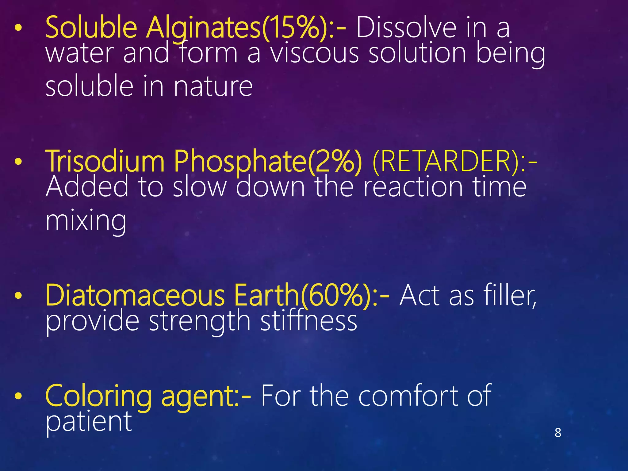 Alginate - Used in Custom Ocular prosthesis | PPTX