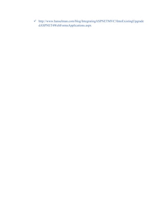 Mixing asp.net mvc & web form into hybrid project | DOCX