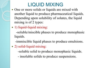 MIXING AND FILTRATION | PPTX