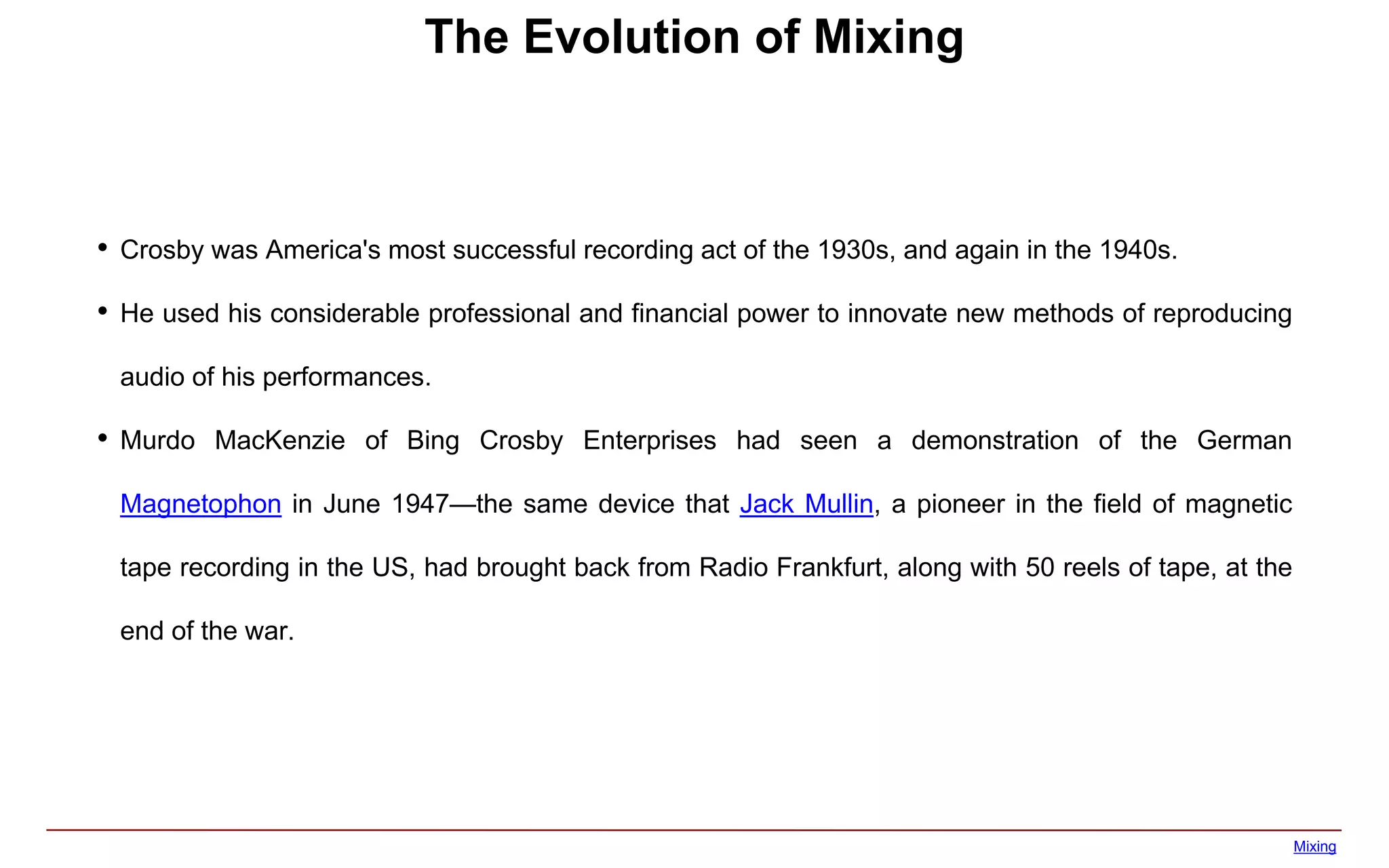 Mixing fundamentals | PPTX