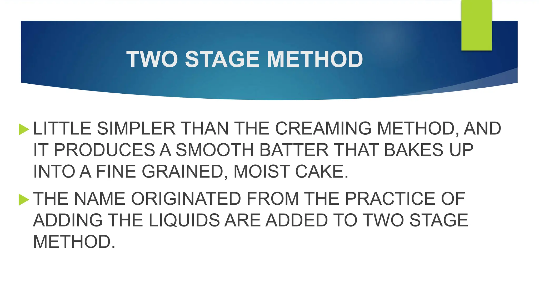 MIxing methods used in preparing gateaux, tortes and cakes | PPTX