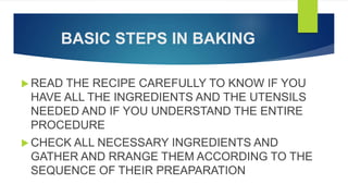 MIxing methods used in preparing gateaux, tortes and cakes | PPTX