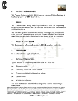 Mixing of Solid-Liquid Systems | PDF