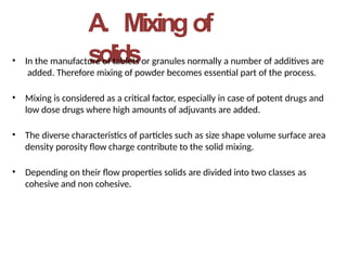 Pharmaceutical mixing and its importance | PPTX