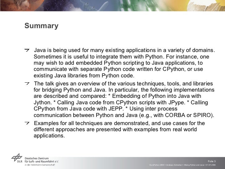 Mixing Python And Java