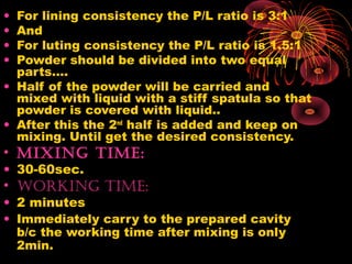 Mixing techniques of five dental products | PPT