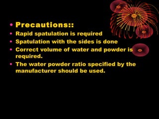 Mixing techniques of five dental products | PPT