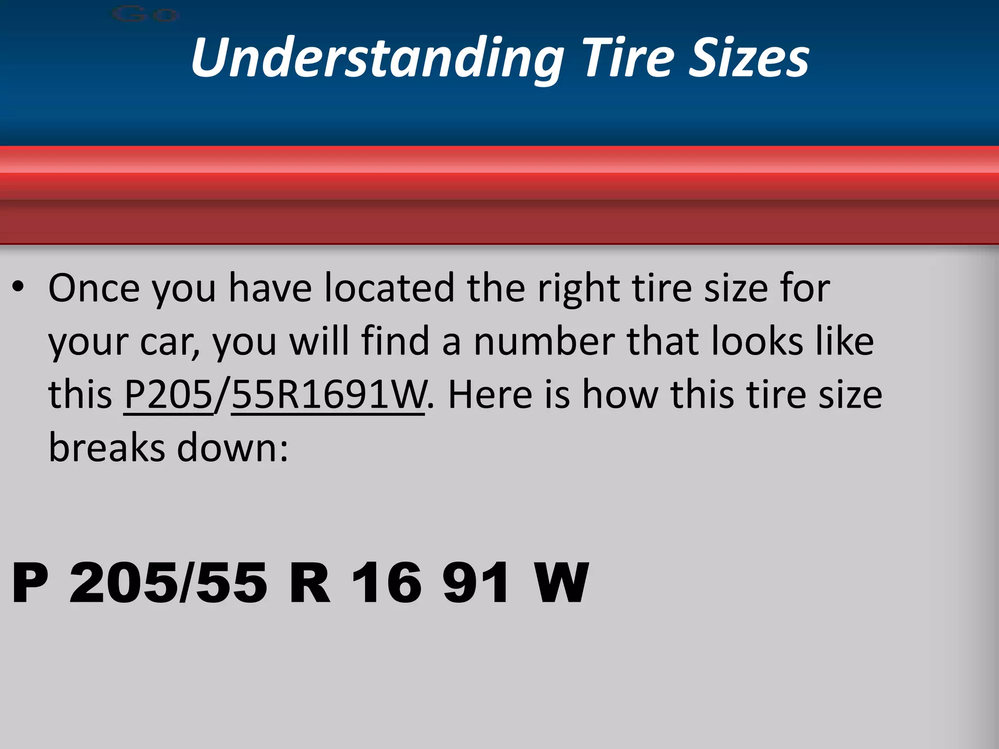 Mixing Tires and Matching Sizes | PPT