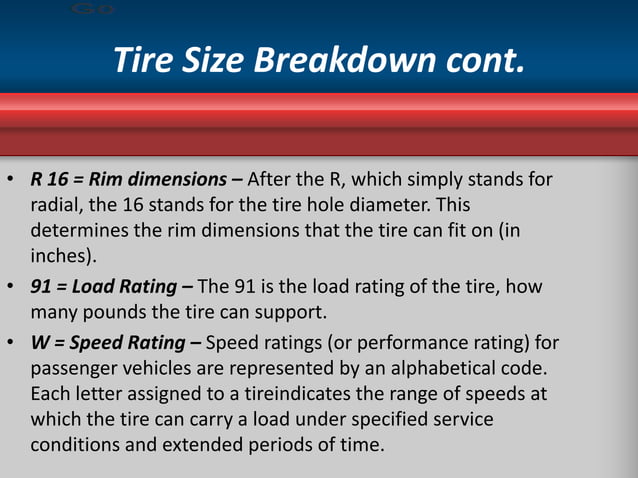 Mixing Tires and Matching Sizes | PPT