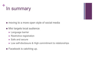 Mixi presentation | PPTX