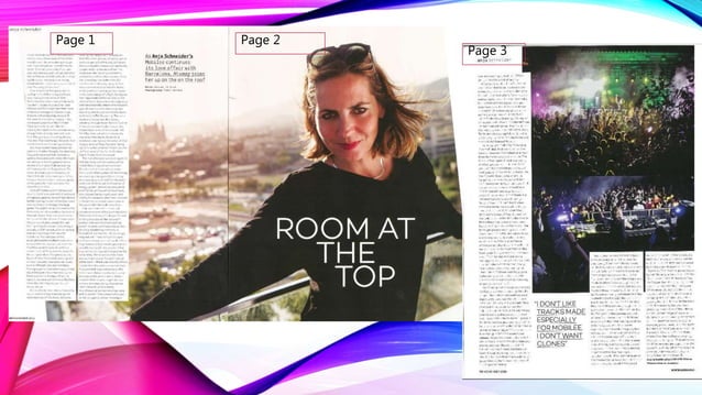 'Mixmag' double page spread analysis. | PPTX