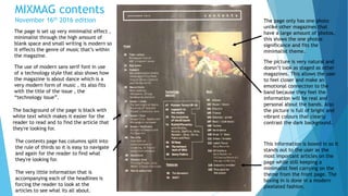 Mixmag textual analysis | PPTX