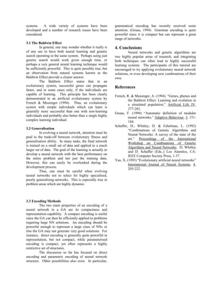 Methods of Combining Neural Networks and Genetic Algorithms | PDF | Computer Networking | Computing