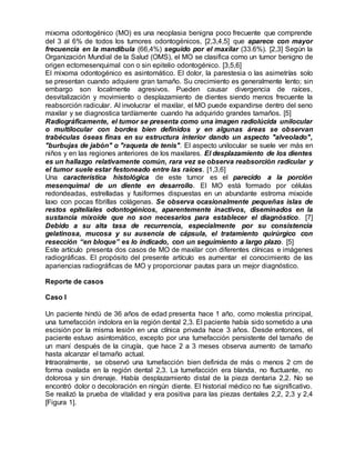 MIXOMA ODONTOGENICO DEL MAXILAR: DISCUSION Y REVISION CON DOS REPORTES ...