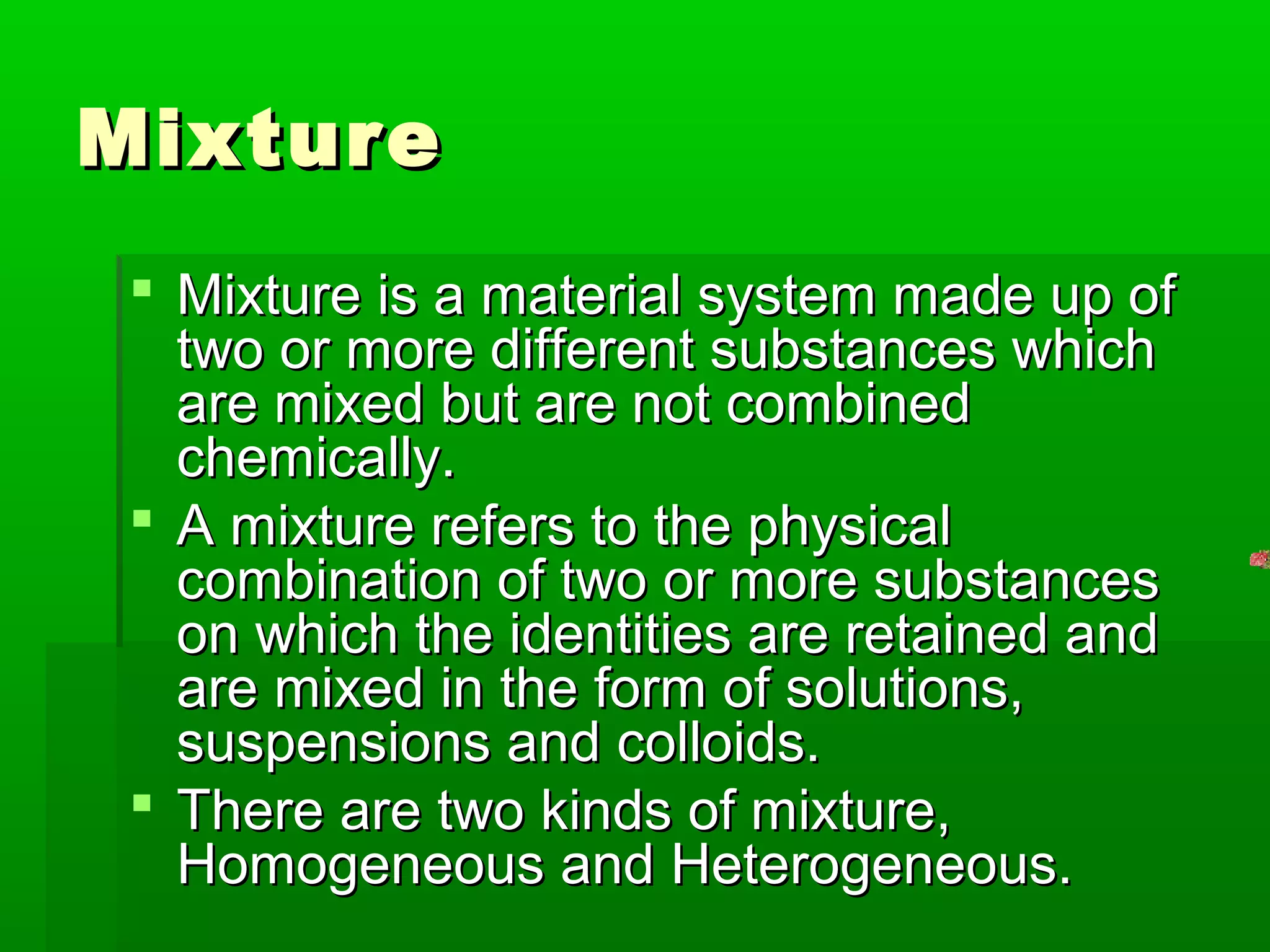 Mixture and solution | PPT