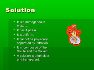 Mixture and solution | PPT