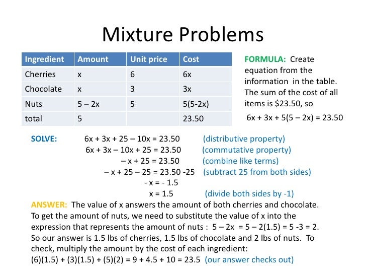 solving a mixture problem - DriverLayer Search Engine