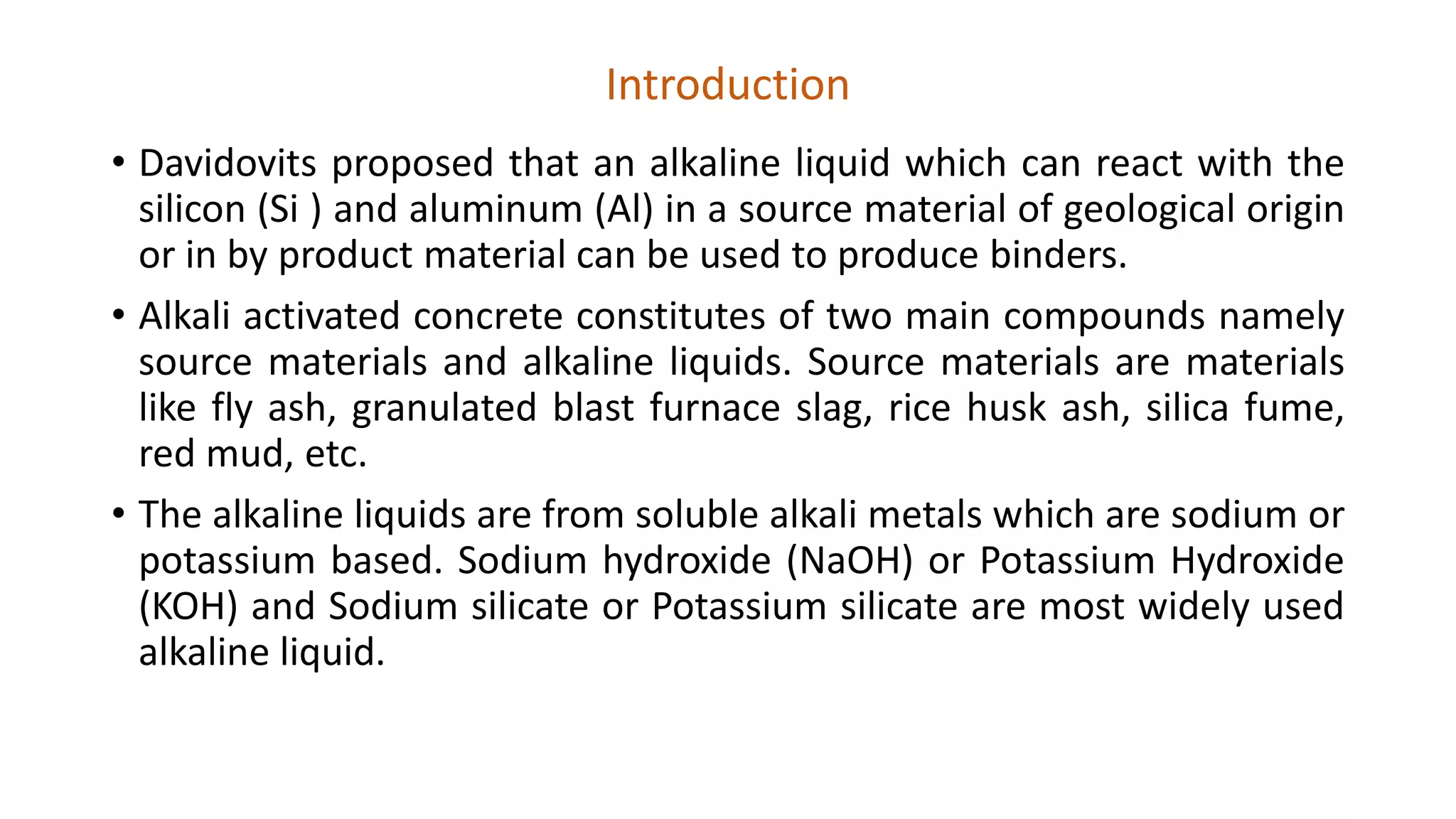 MIXTURE DESIGN OF FLY ASH & SLAG BASED ALKALI ACTIVATED CONCRETE FOR ...
