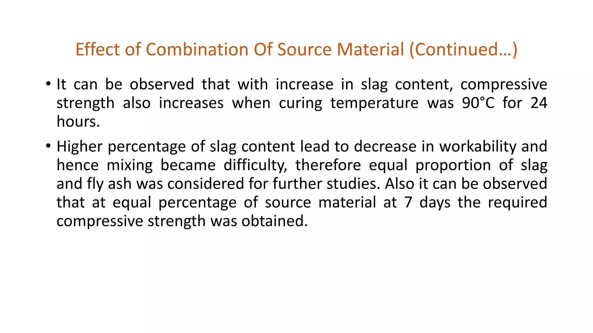 MIXTURE DESIGN OF FLY ASH & SLAG BASED ALKALI ACTIVATED CONCRETE FOR ...