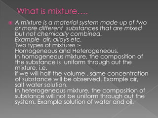 Mixture of gases | PPTX
