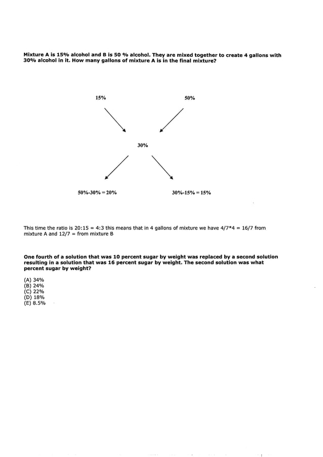 Mixture problems made easy | PDF