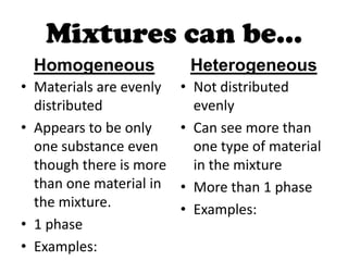 Mixtures | PPTX