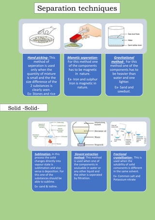 Mixtures and-separation | PDF | Chemistry | Science