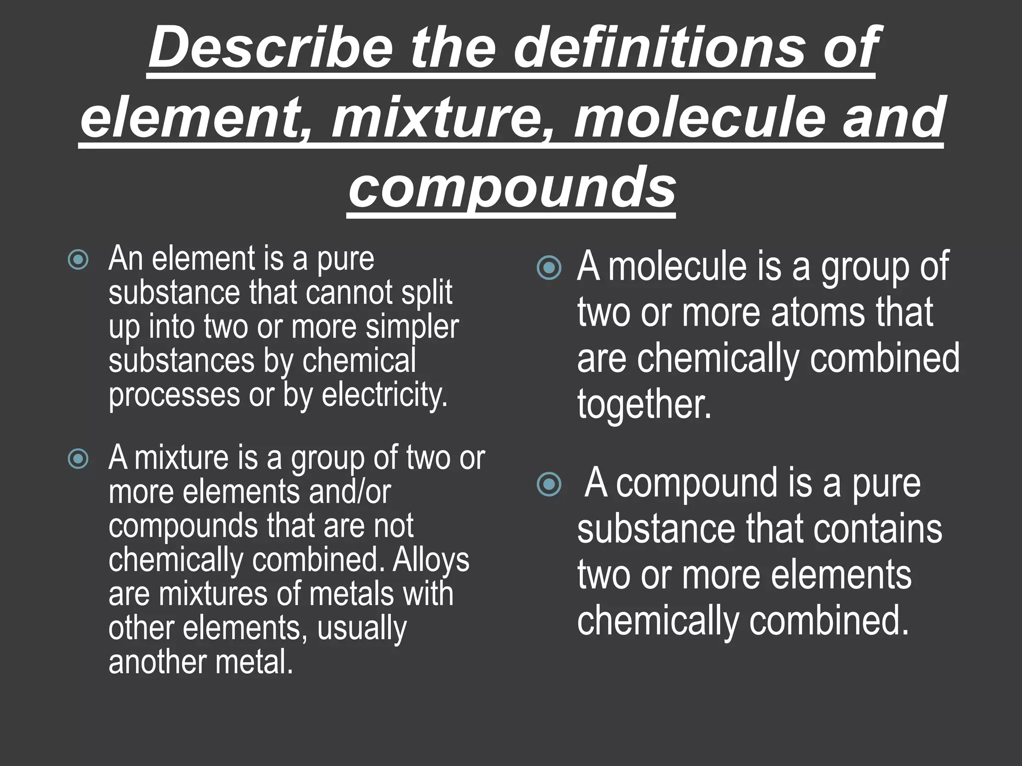 Mixtures And Compounds | PPSX