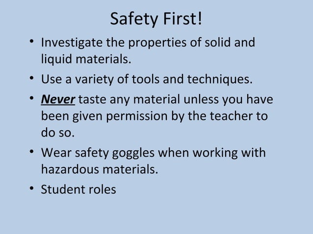 Mixtures and solutions Investigation 1-1 | PPT