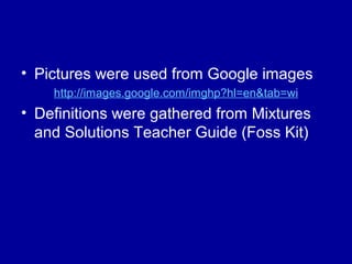 Mixtures and solutions (1) | PPT