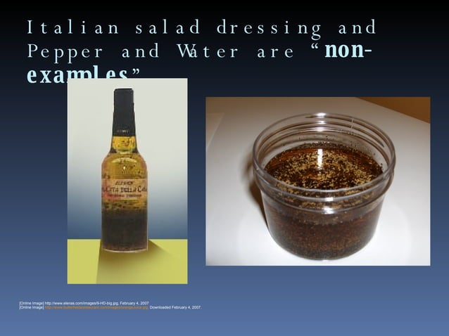 Mixtures: Examples and Non-Examples | PPT | Food & Drink