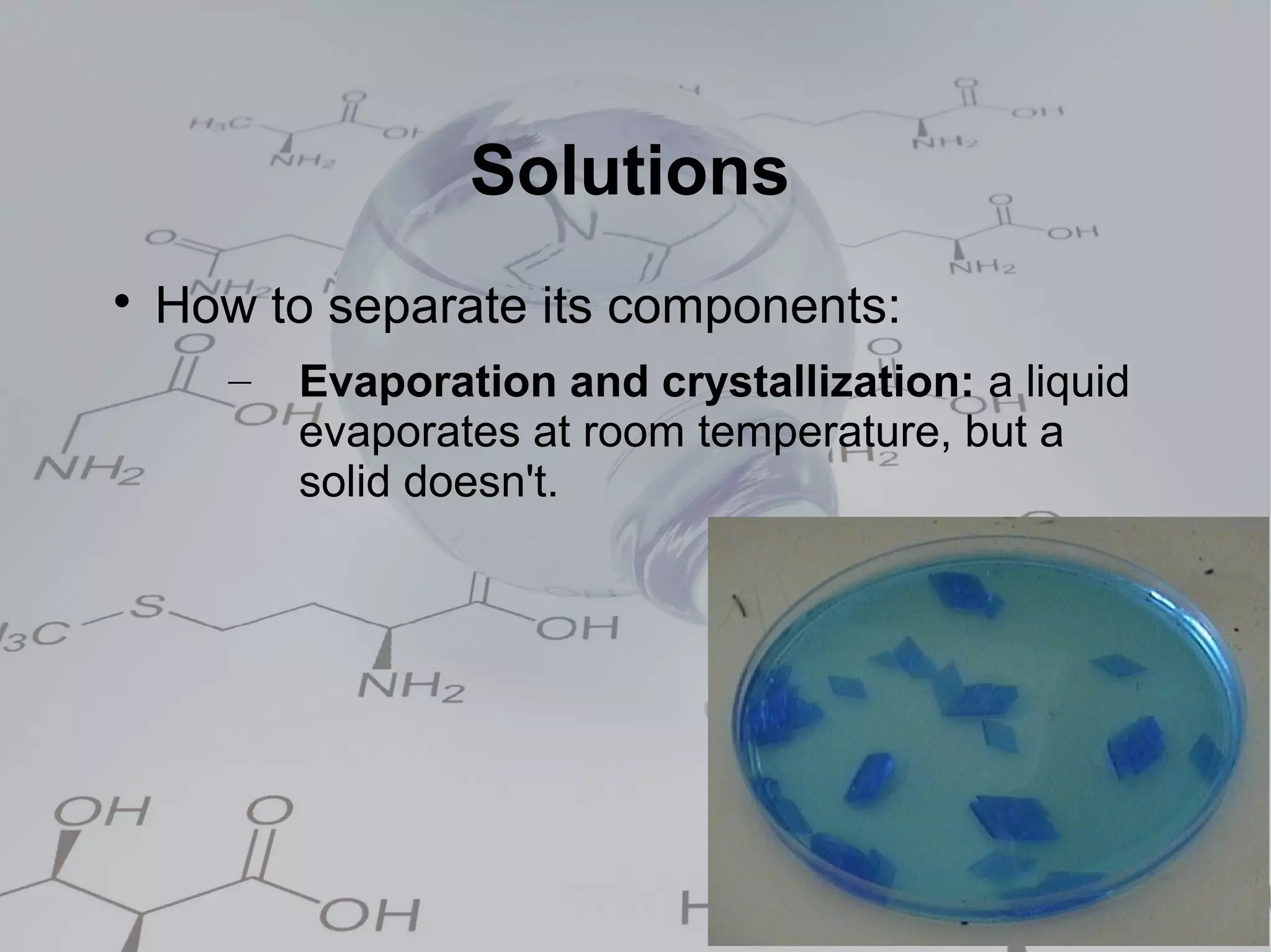 Mixtures solutions and pure substances | PPT