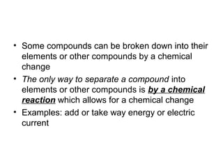 Mixtures, solutions, elements, compounds | PPT