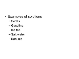 Mixtures, solutions, elements, compounds | PPT