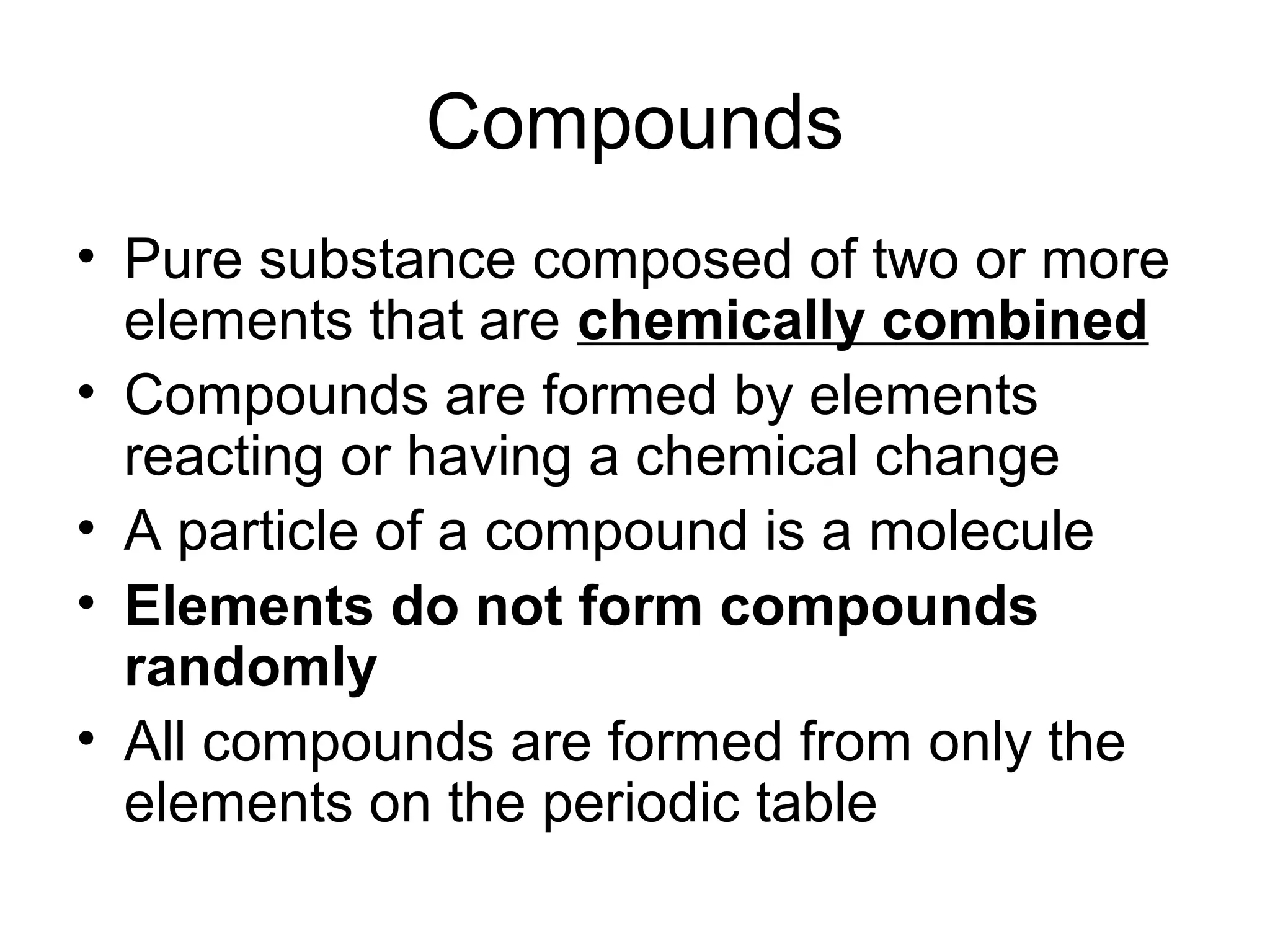 Mixtures, solutions, elements, compounds | PPT