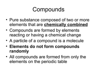 Mixtures, solutions, elements, compounds | PPT