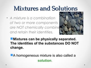 Mixtures solutions solubility | PPT | Chemistry | Science