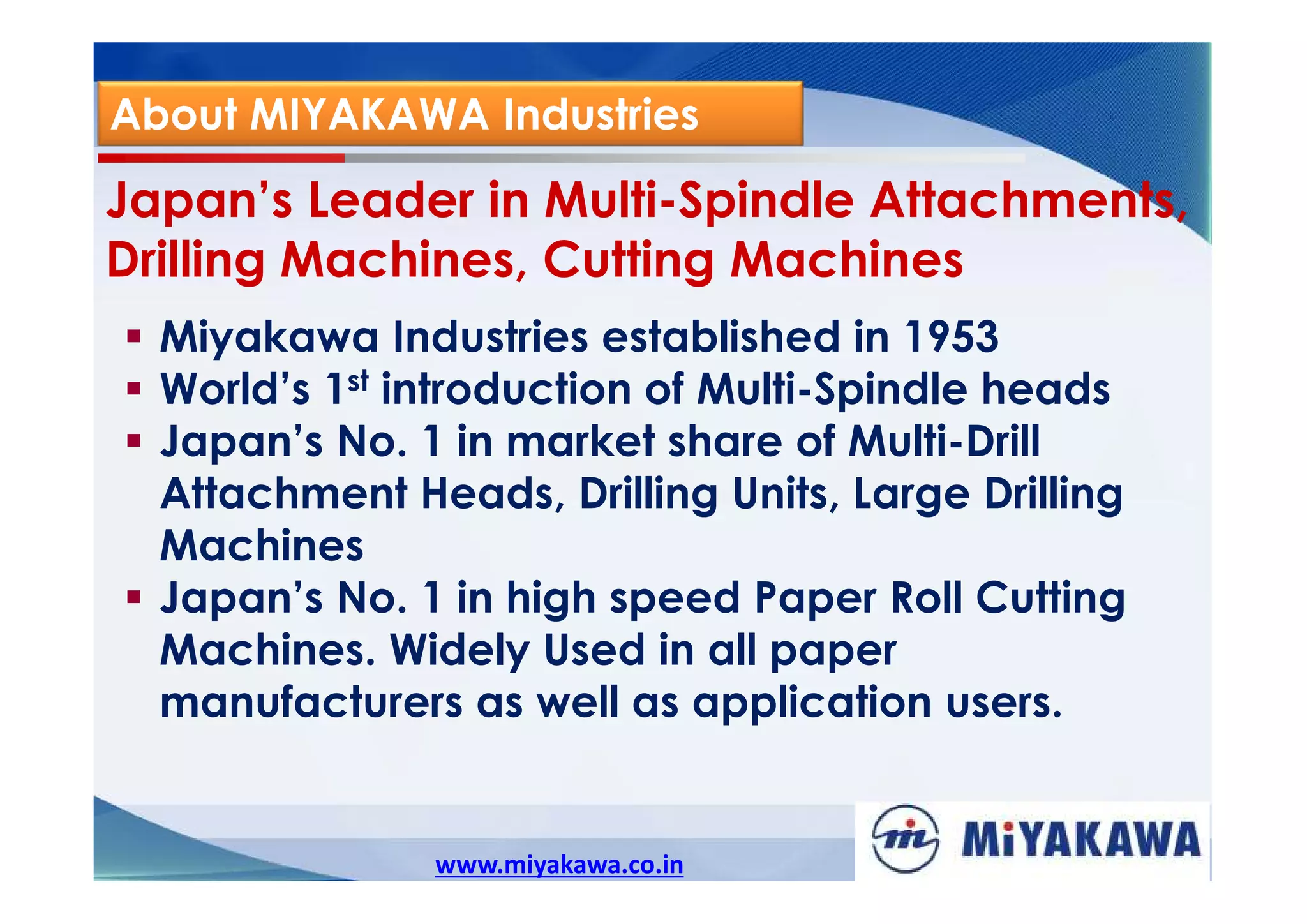 Miyakawa Paper Roll Splitter Presentation | PDF