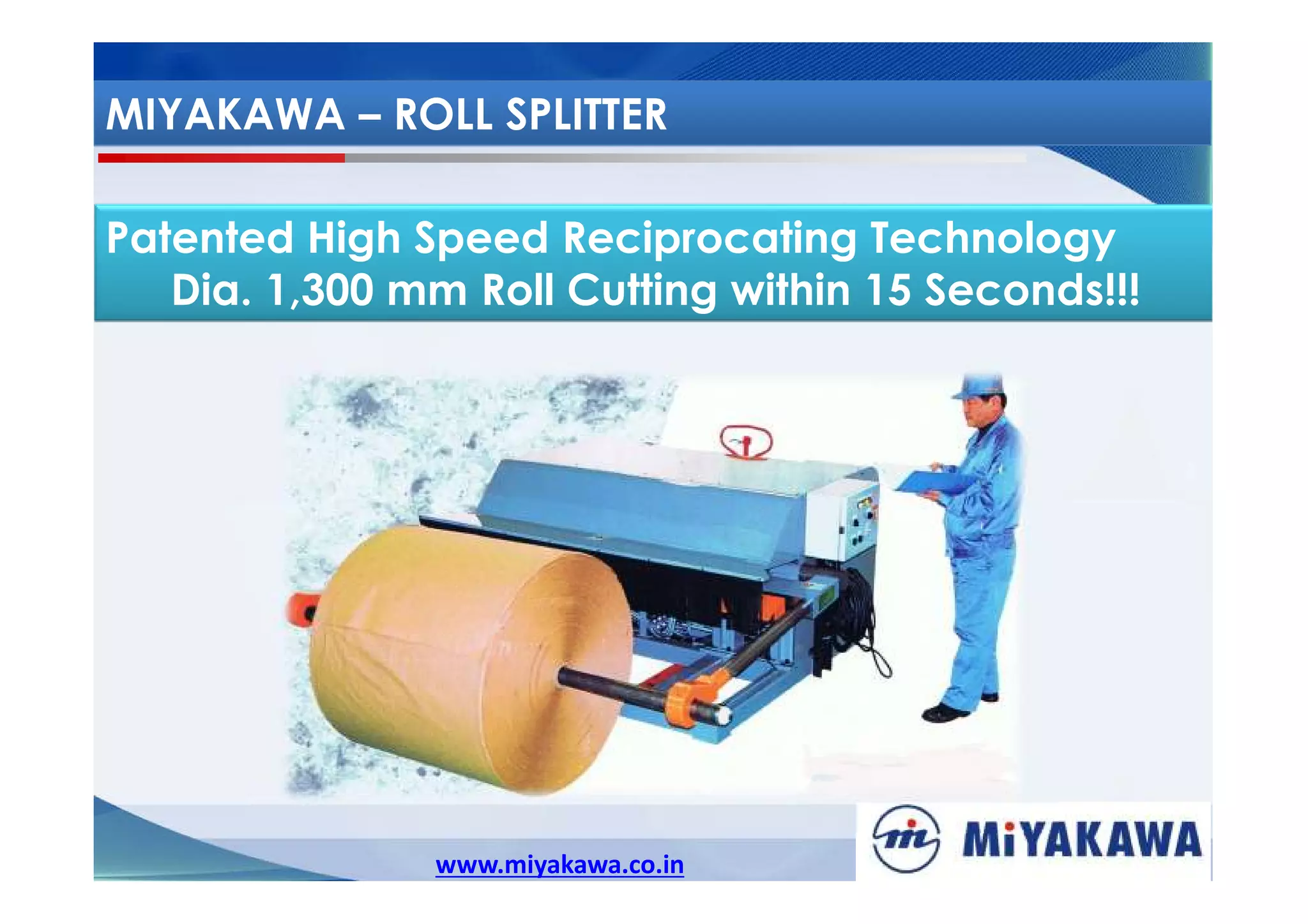 Miyakawa Paper Roll Splitter Presentation | PDF