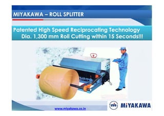 Miyakawa Paper Roll Splitter Presentation | PDF