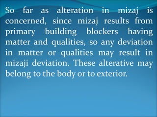 Mizaj and its understanding | PPT